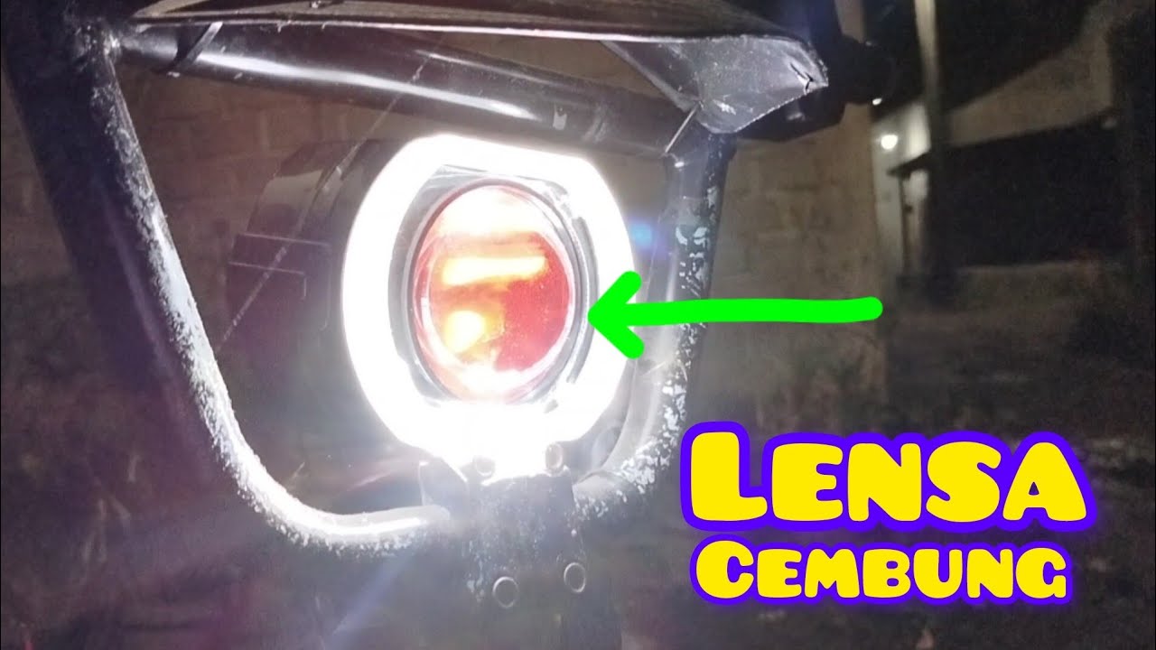 Lampu biled warna merah memiliki lensa cembung - YouTube
