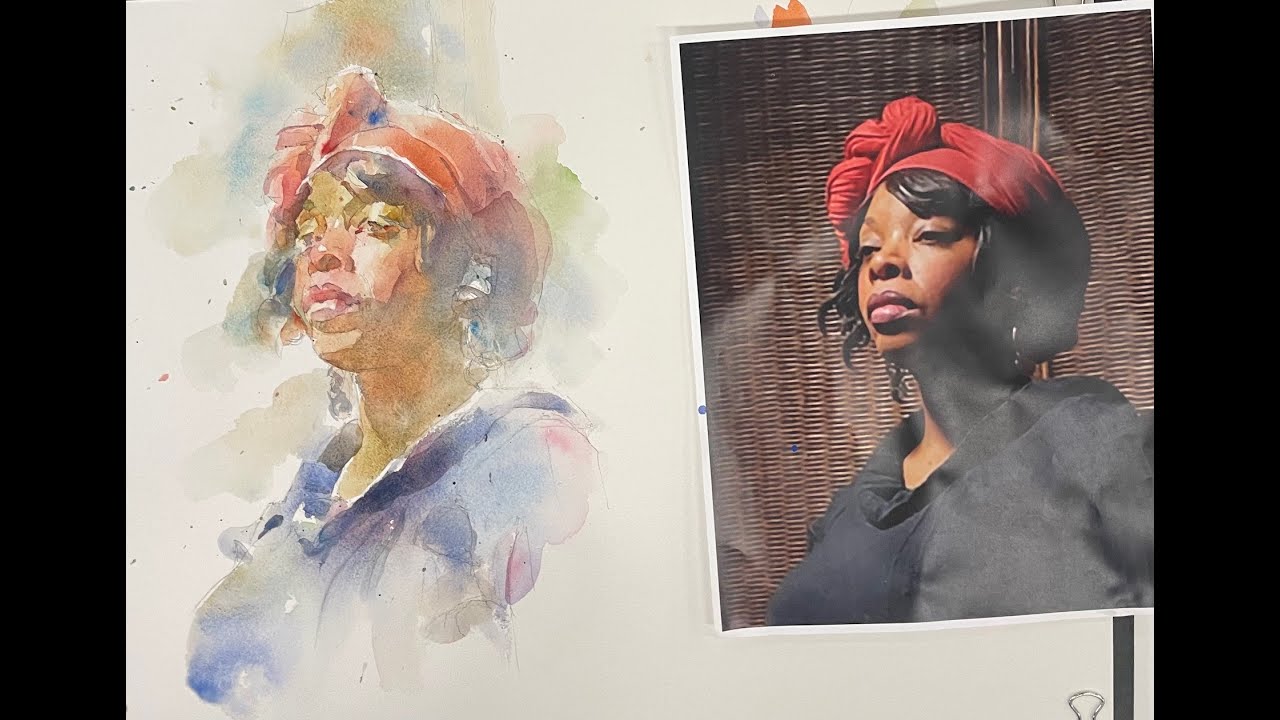Annette Smith - Watercolor Portrait Artist, demonstration - YouTube