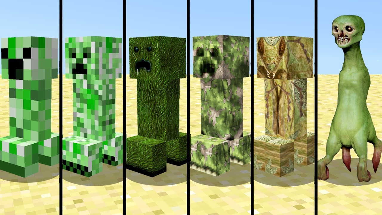 creeper textures evolution - YouTube