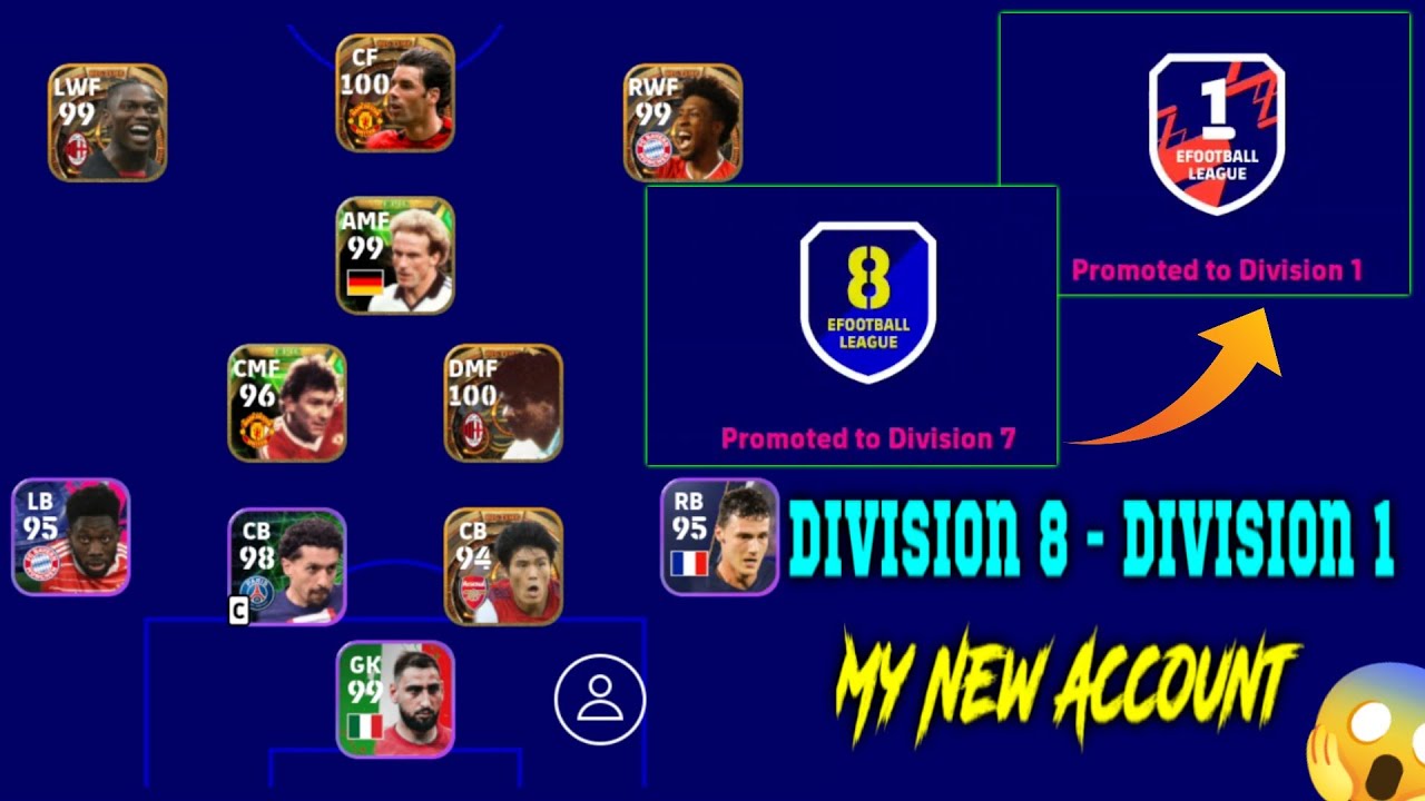 Division 8-1😎 New Account🔥Long Ball Counter Gameplay |eFootball 2023 ...