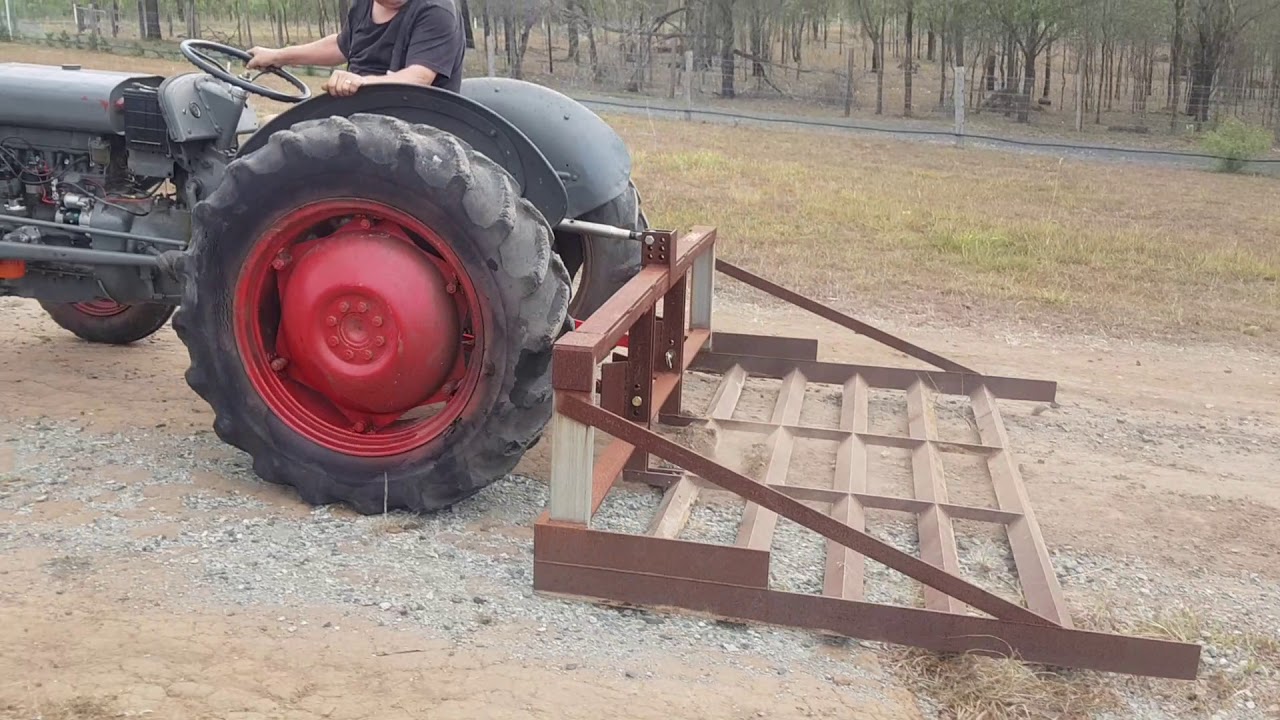 Trying Out The Homemade Drag For The Driveway YouTube