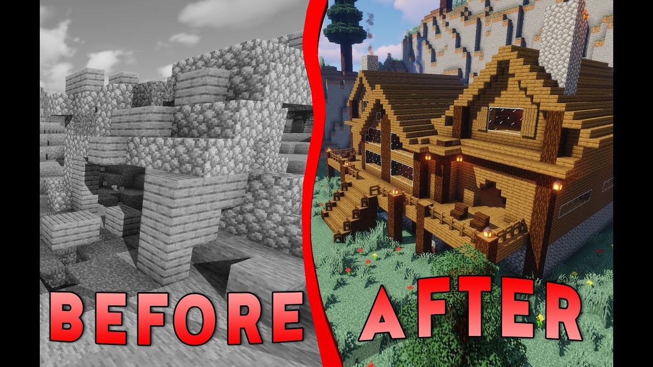 Surprising a Noob With A Brand New Cabin | Flippers E6 | Minecraft ...