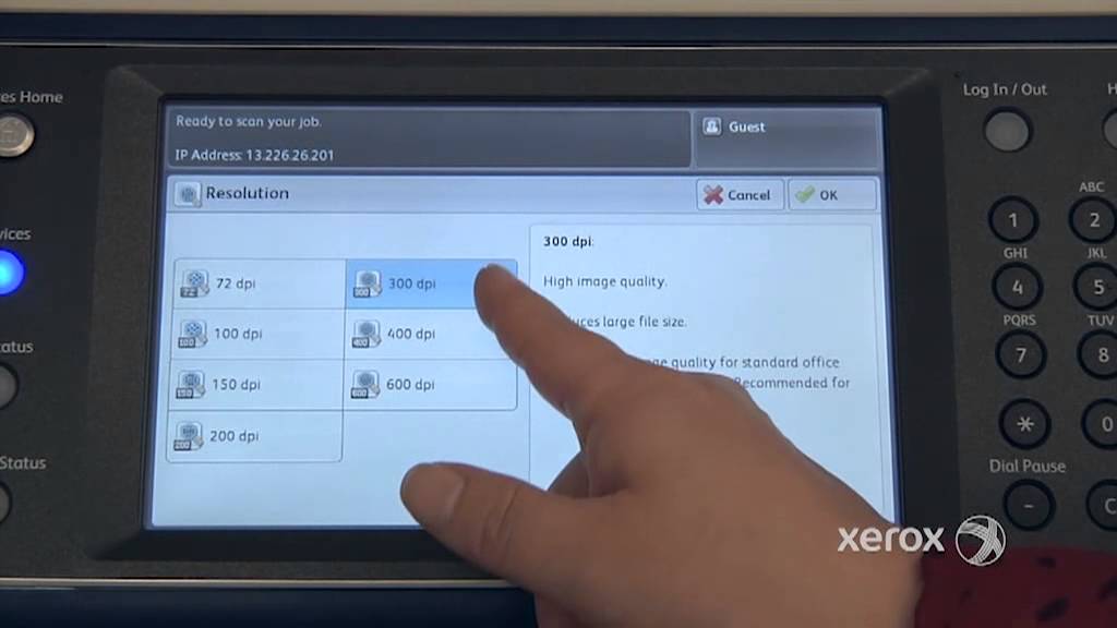 Scanning 'Advanced' Tab - Xerox 7800 Series Training, QDoxs - YouTube