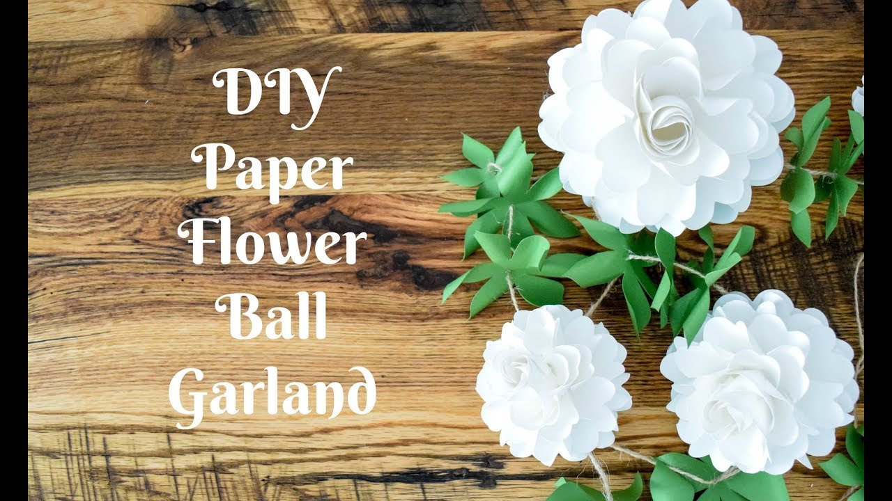 DIY Paper Rose Flower Ball Garland Step by Step Tutorial - YouTube