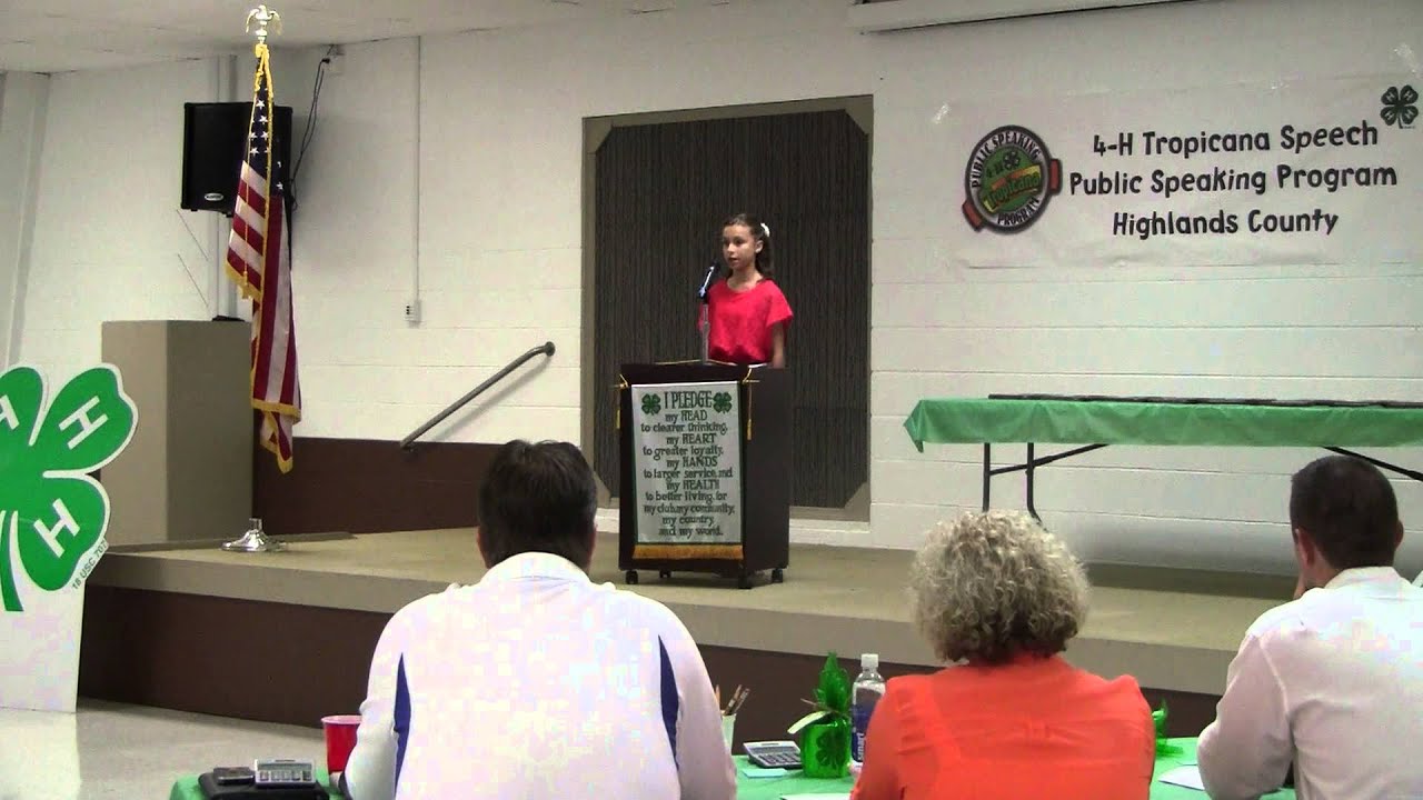 Tropicana Speeches- Isabella Knott "Cheerleading" - YouTube