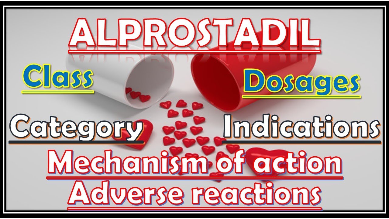 ALPROSTADIL CLASS AND CATEGORY INDICATIONS AND DOSAGES MECHANISM OF ...