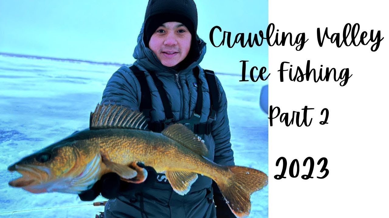 Part 2 of ice camping/ice fishing trip to Crawling Valley Reservoir in ...