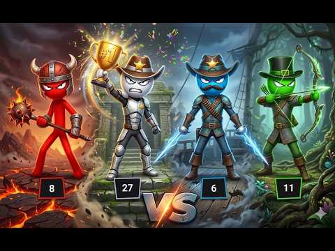 Stickman Party: Pro Gameplay vs 3 Hardest Bots [No Commentary] 🏆