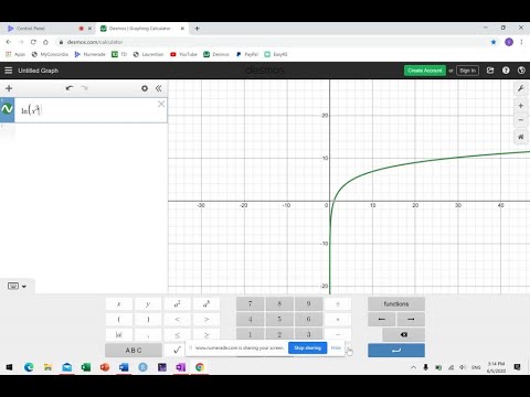 Graph the function. y=ln(x^3+1) - YouTube