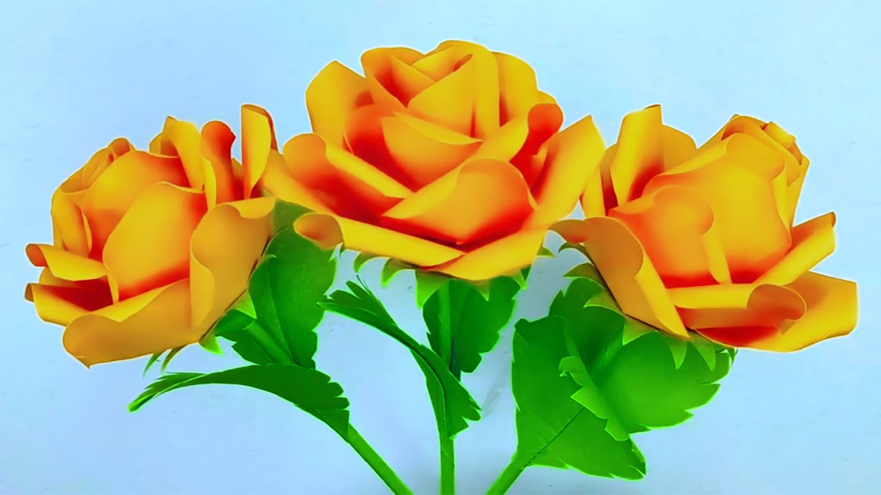 Amazing Paper Flower Making Videos - Easy Flower Making DIY - YouTube
