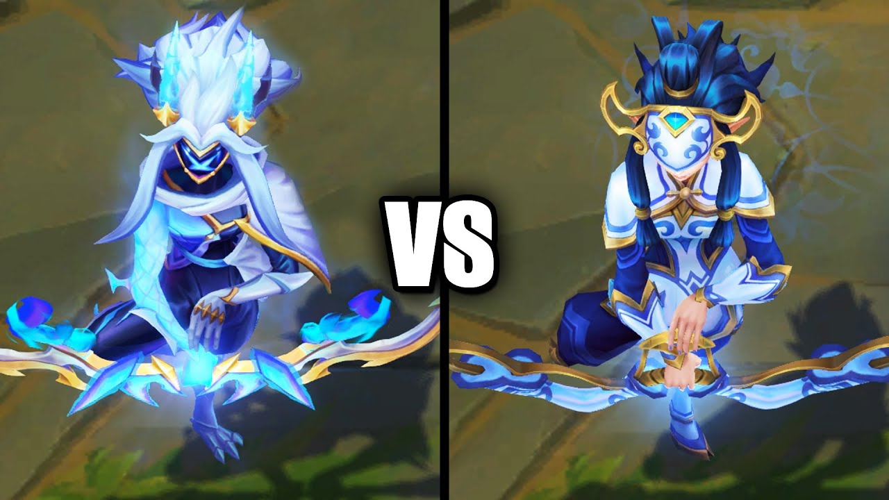 DRX Kindred vs Porcelain Kindred Skins Comparison (League of Legends ...