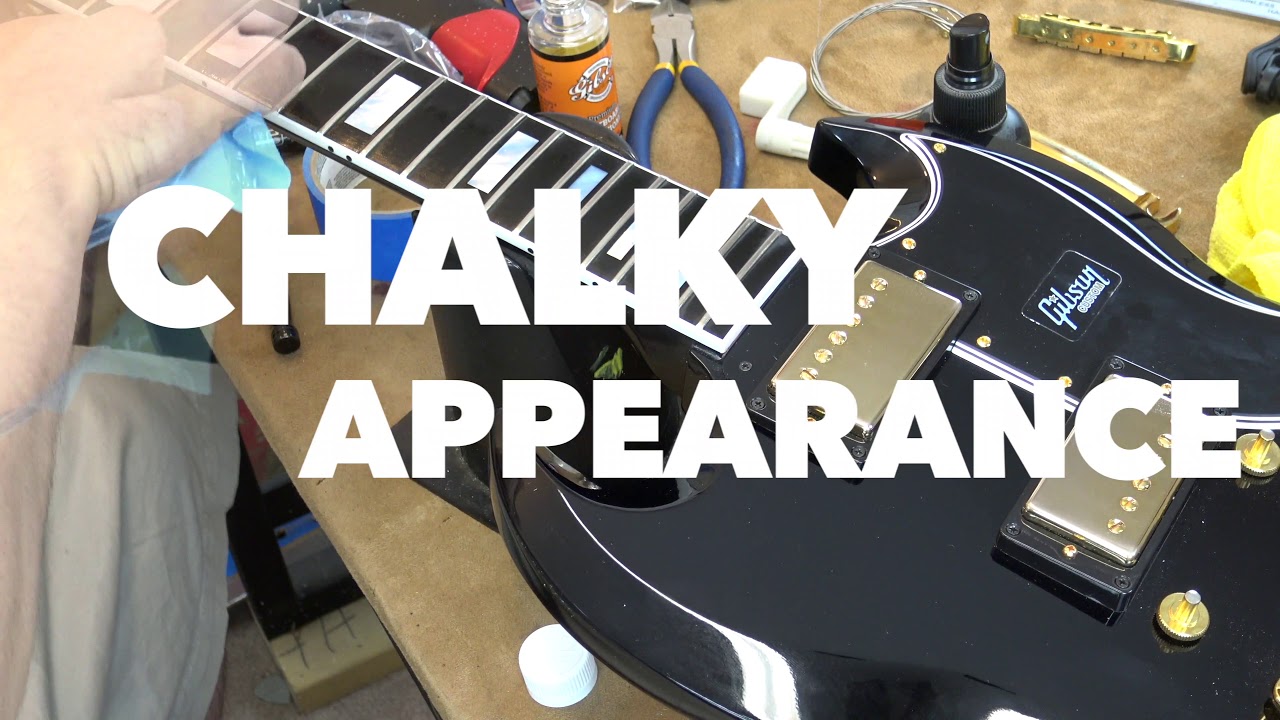 How To Deal With Chalky Richlite Fingerboard - YouTube