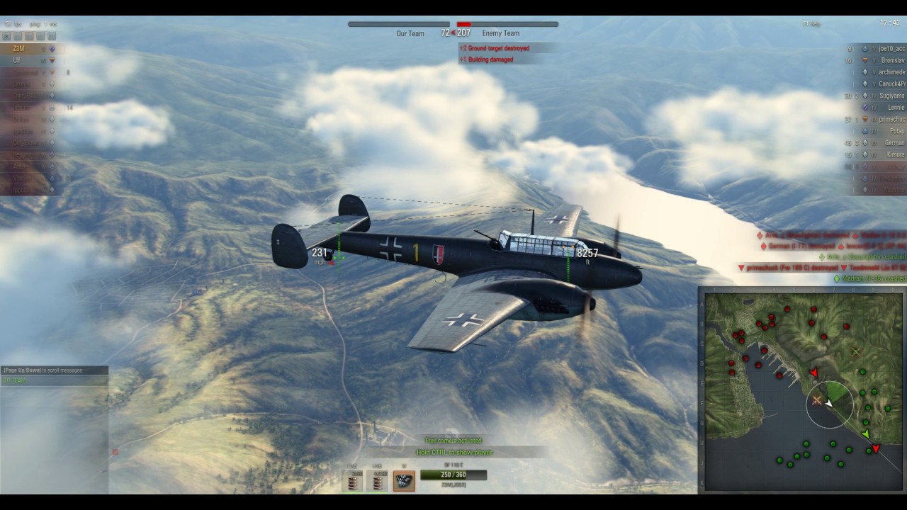 World Of Warplanes. First Female Pilot Game. BF 110. - YouTube