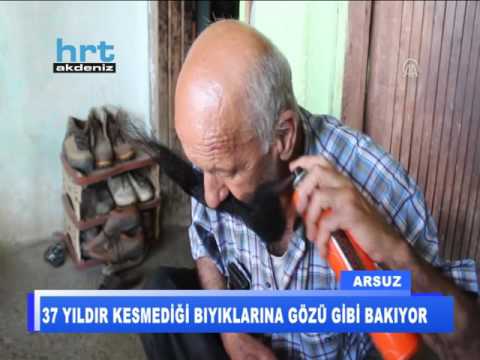 37 yıldır kesmediği bıyıklarına gözü gibi bakıyor