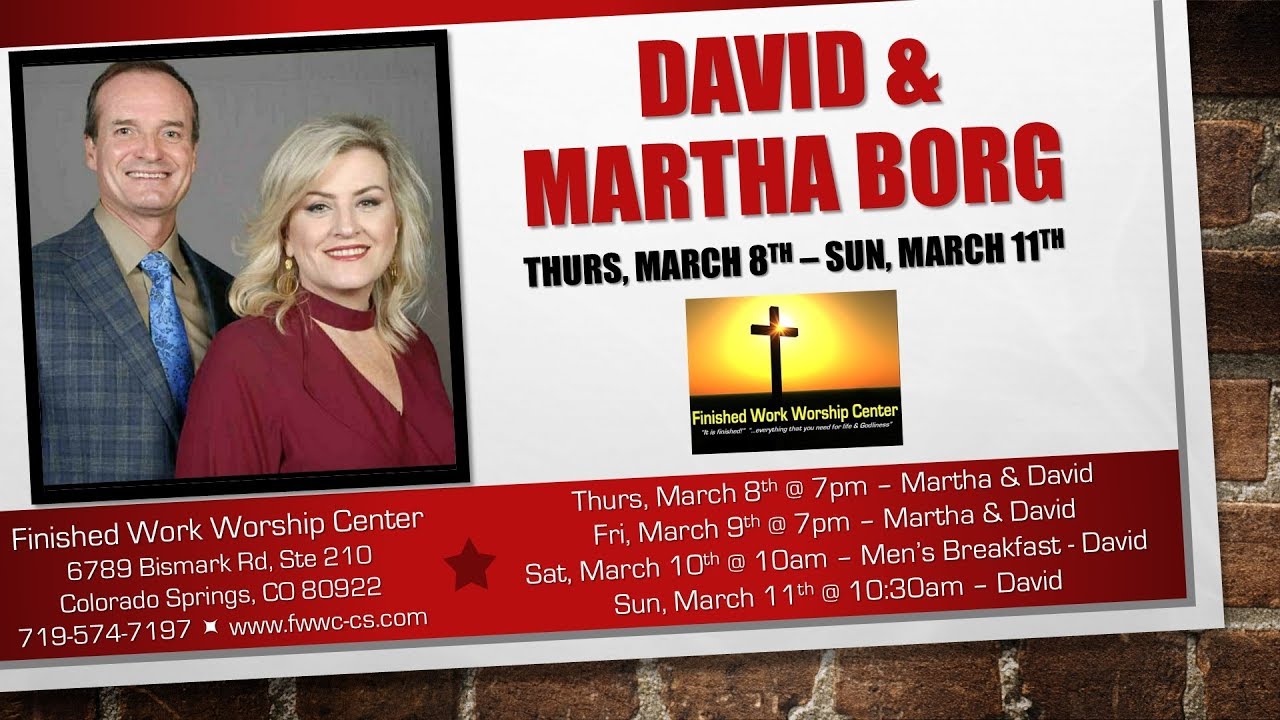 Special Service With David & Martha Borg - March 9th, 2018 - "Praise To ...