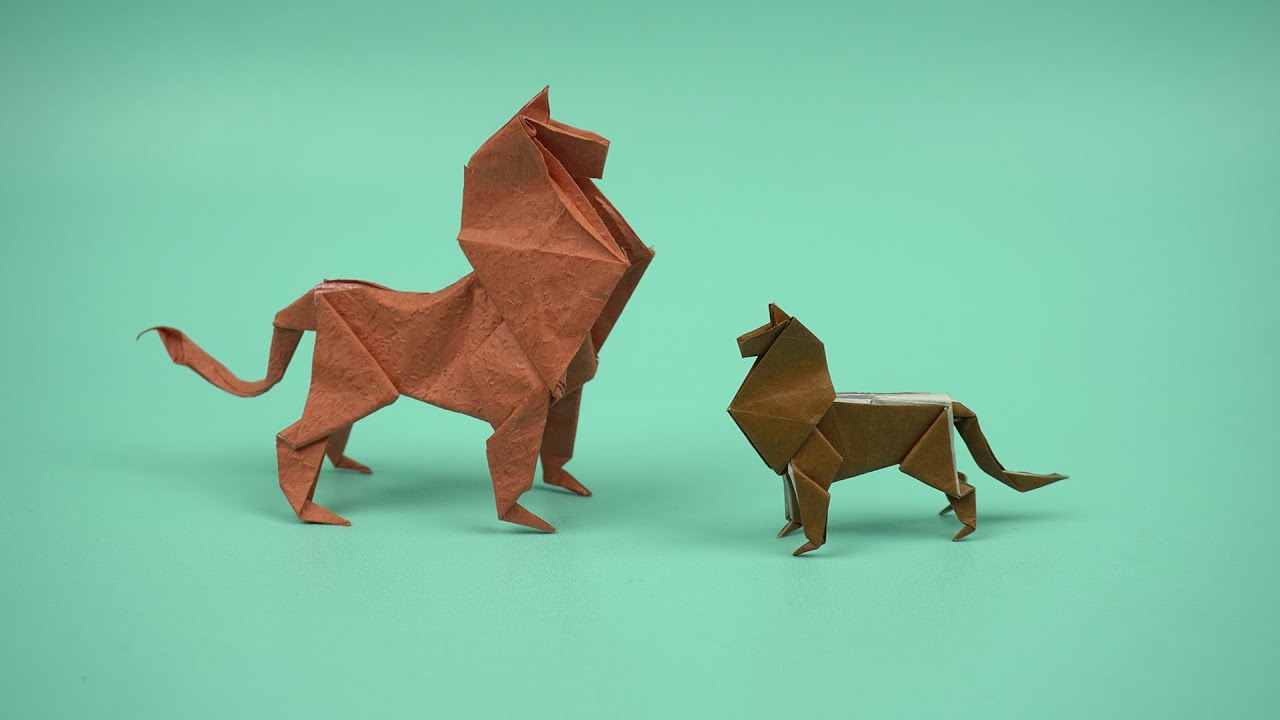 How to Fold Lion - Lion Origami Tutorial by Hoang Tuan - YouTube