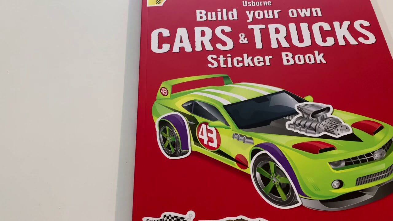 Usborne’s Build Your Own Cars and Trucks Sticker Book - YouTube