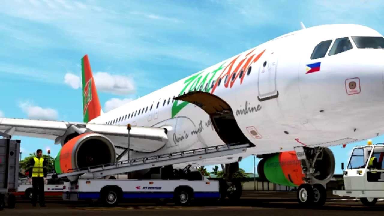 [FSX] Zest Air A320 Departure At Ninoy Aquino Int.[RPLL] - YouTube