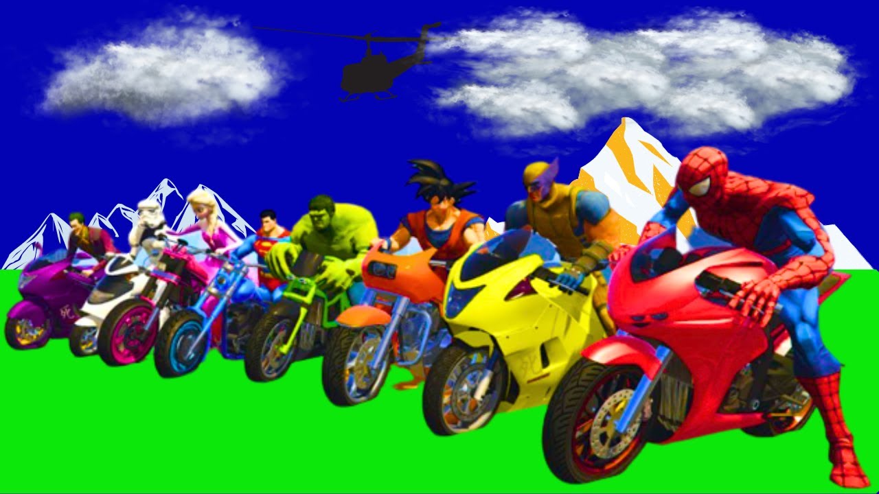 Spider-man Bike Race Challenge with Amazing Challenge | Bike Race ...