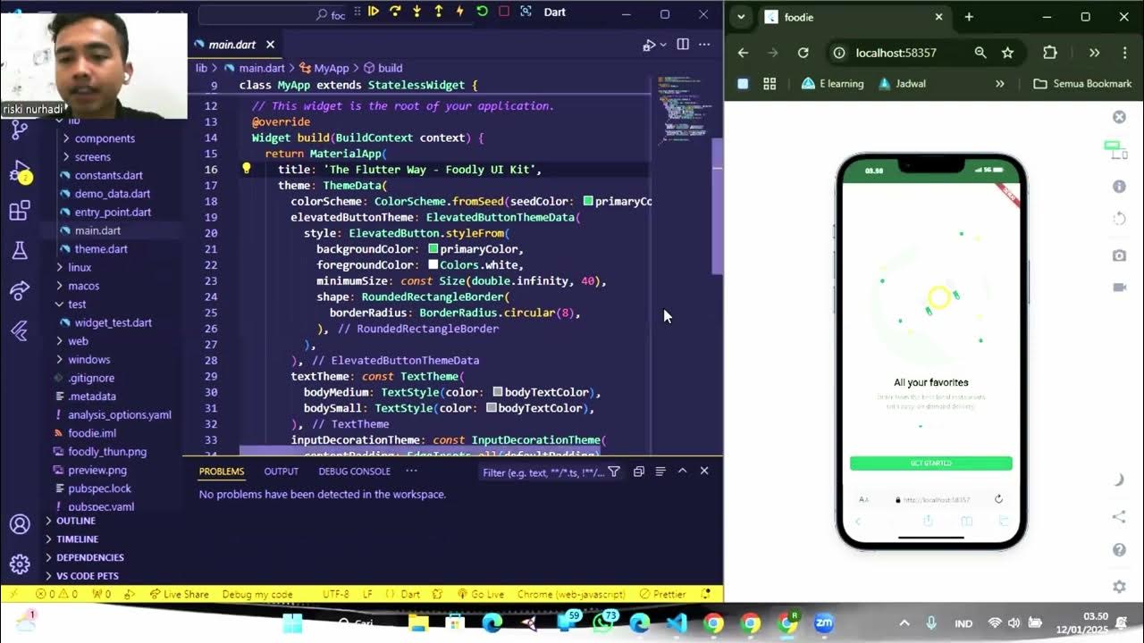 Develop Mobile App Online food menggunakan Flutter (Tugas Matakuliah Teknologi Gawai Semester 5 ...