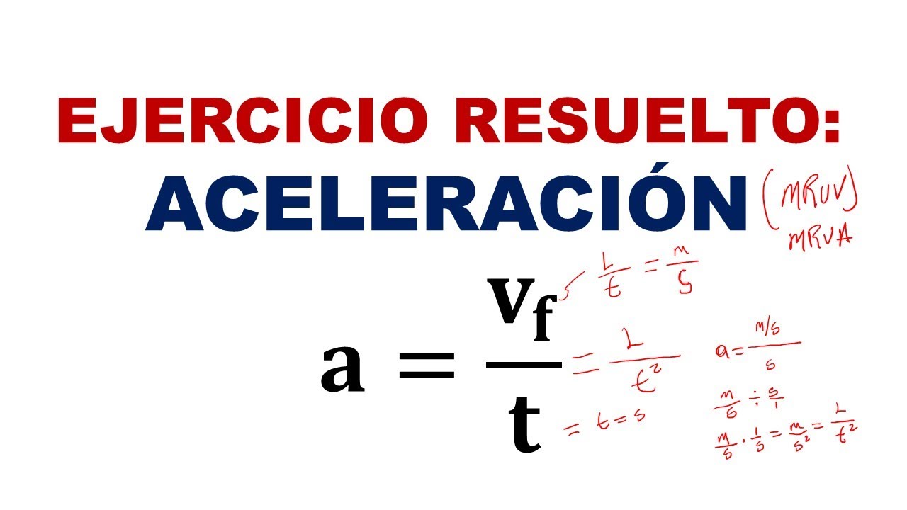 EJERCICIO RESUELTO DE ACELERACION - MRUA - YouTube