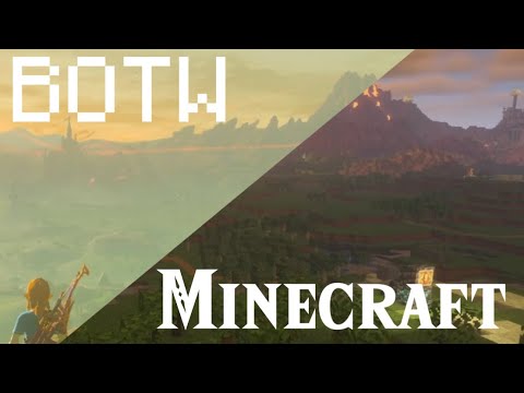 Comparing "BOTW in Minecraft at 1:4 Scale" to actual Breath of the Wild ...