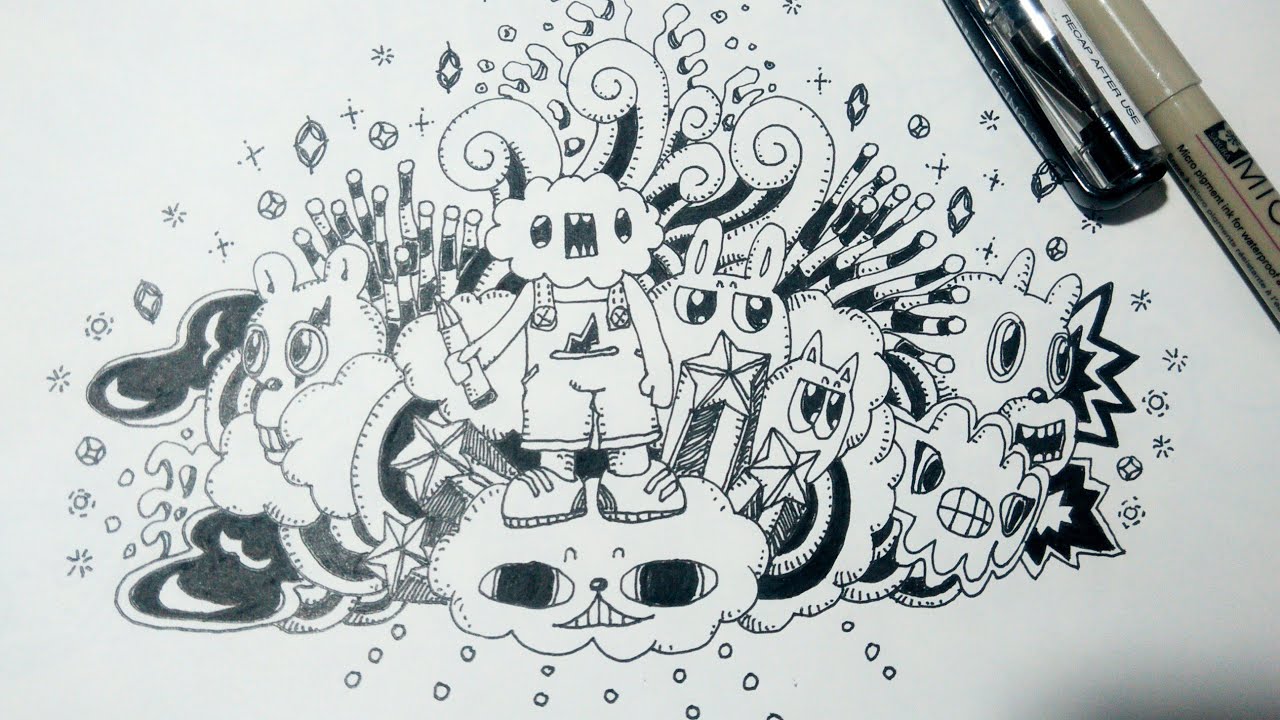 손그림 그리기_[Doodle] Cloud Boy!_live drawing#02_라이브 드로잉 - YouTube