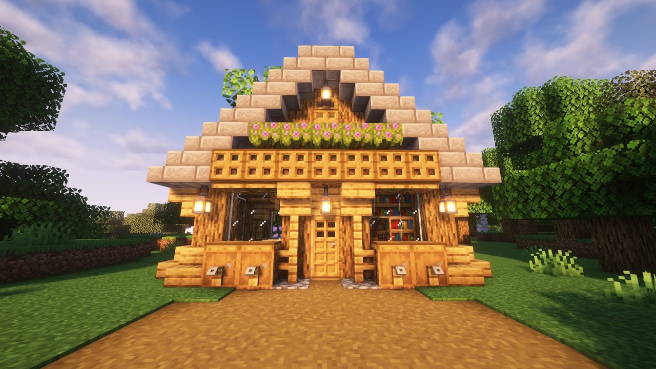 {Minecraft} How To Build A Starter Oak Wood House! 🏡 / Tutorial - YouTube