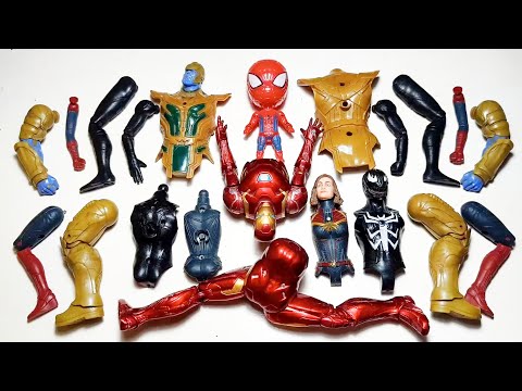 AVENGERS TOYS MARVEL'S, SPIDERMAN VS VENOM VS THANOS VS IRONMAN VS CAPTAIN MARVEL