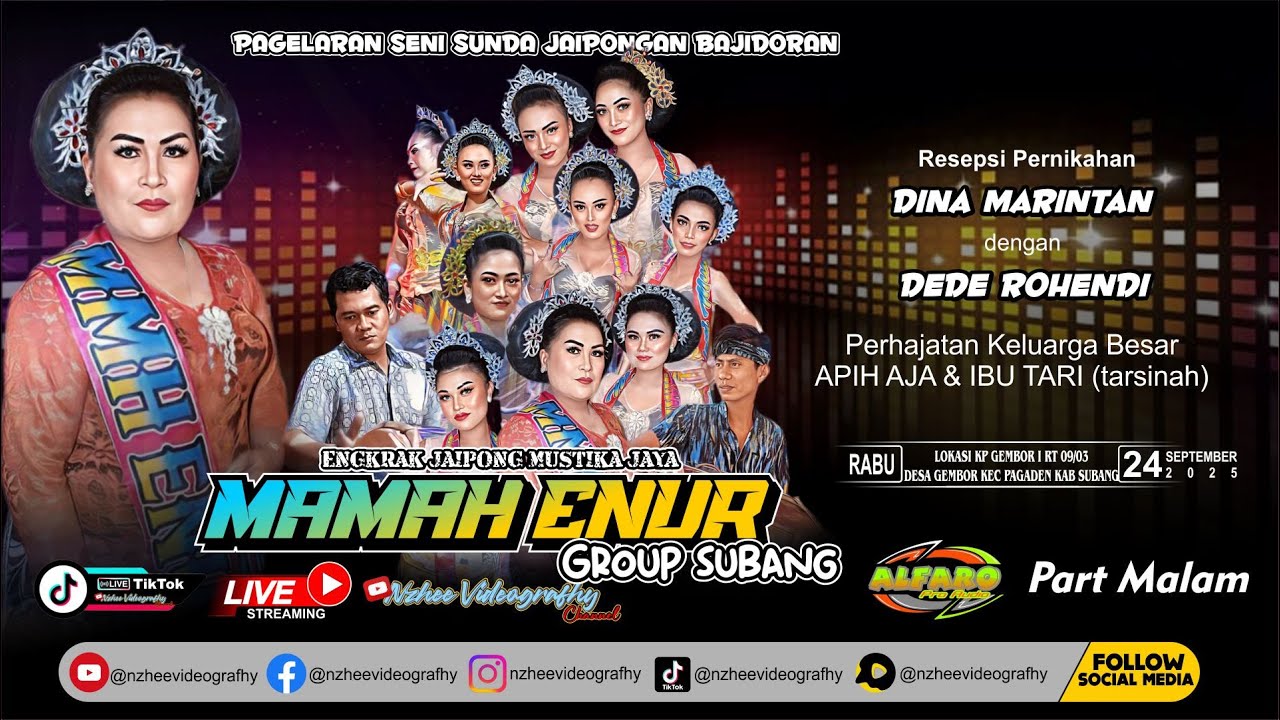 🔴LIVE JAIPONGAN MUSTIKA JAYA MAMAH ENUR GROUP | PERNIKAHAN DINA ...