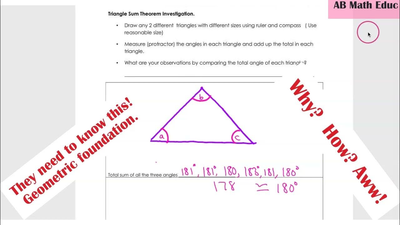 Geometric Triangle Investigation|| Exterior Remote Theorem Triangle ...