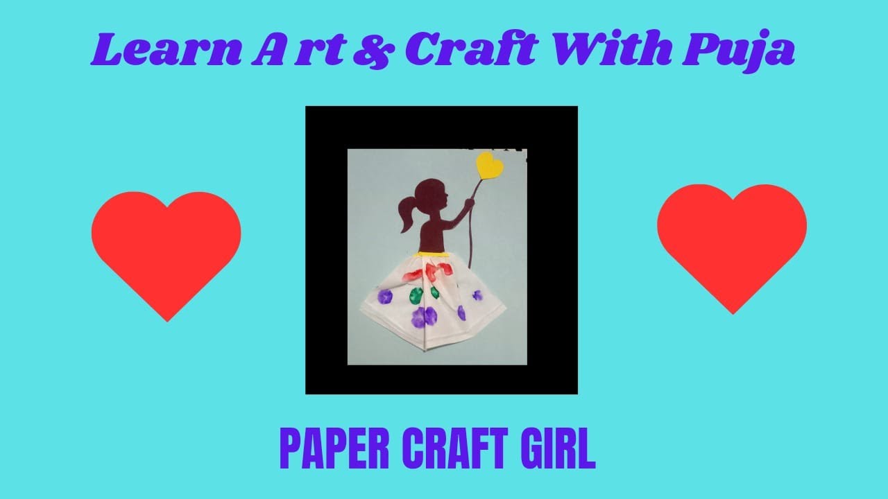simple girl craft with tissue paper || easy girl craft - YouTube