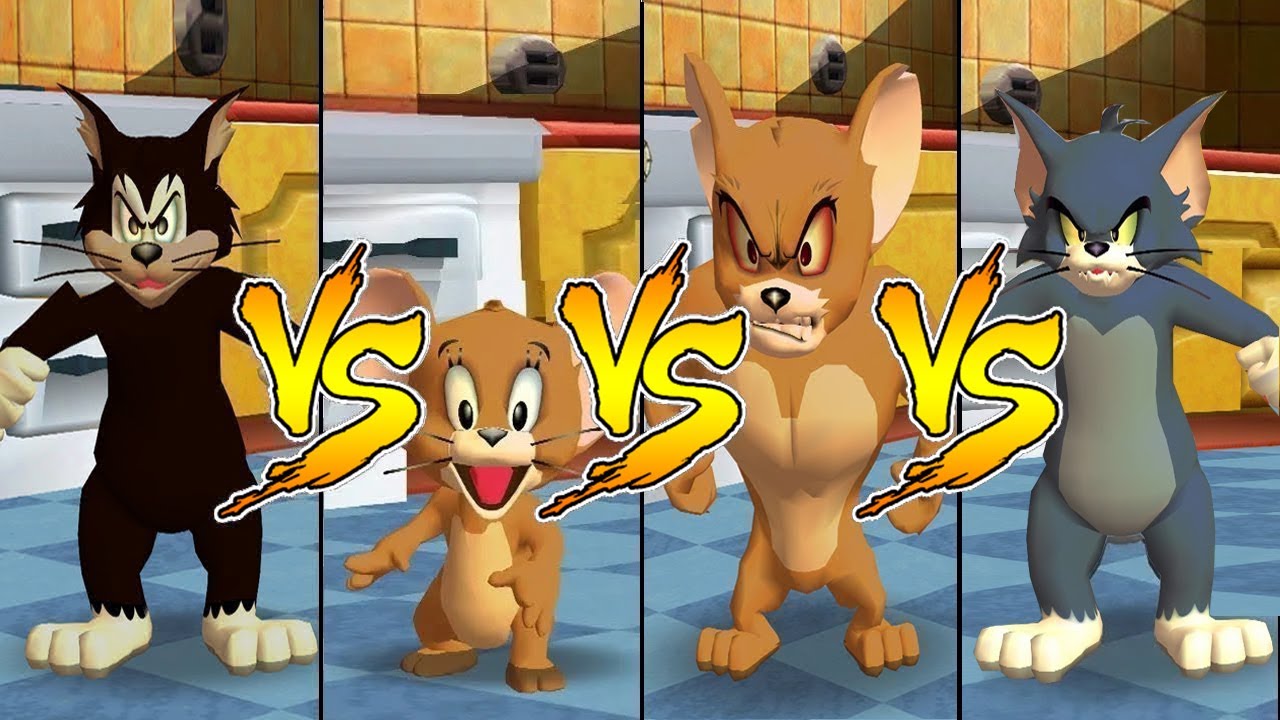 Tom and Jerry in War of the Whiskers Butch Vs Jerry Vs Monster Jerry Vs ...