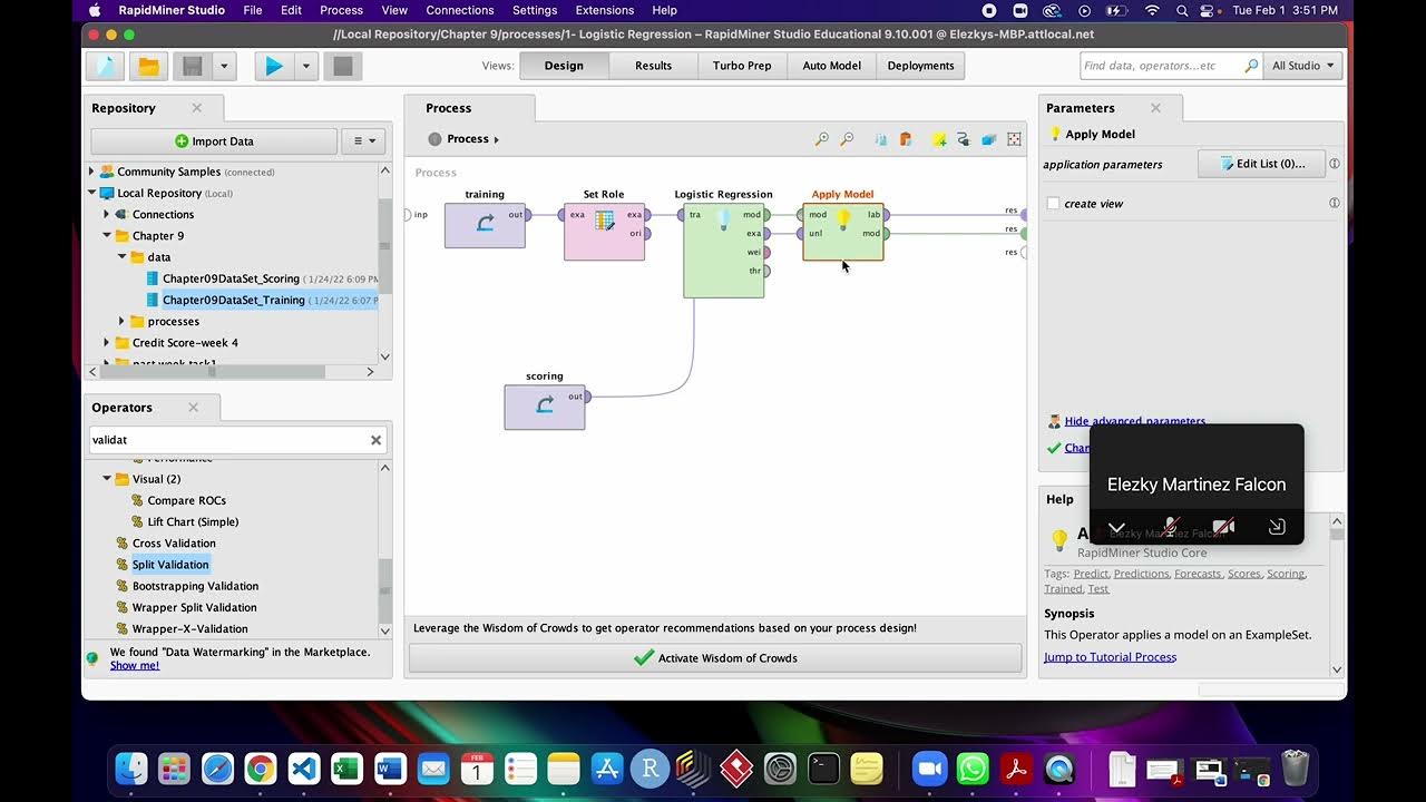 Logistic Regression - Heart attack model - Rapid Miner - YouTube