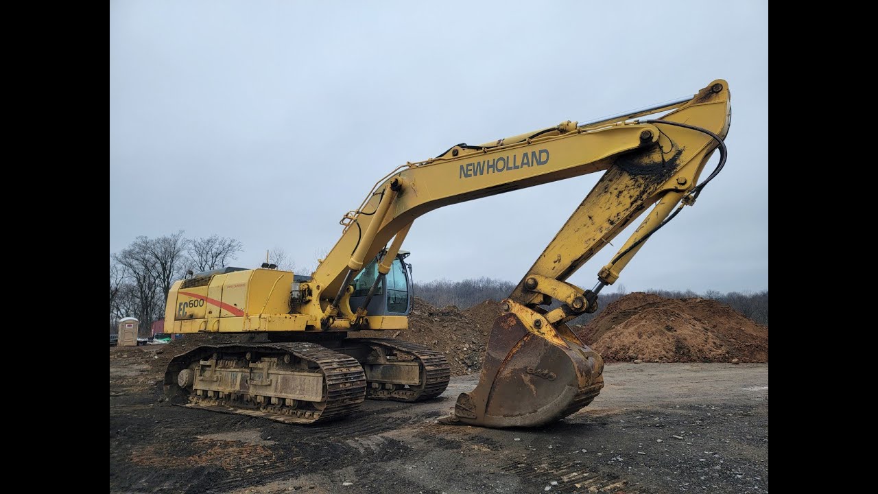 NEW HOLLAND E600 EXCAVATOR - 140,000 Pounds Still Working Strong. - YouTube