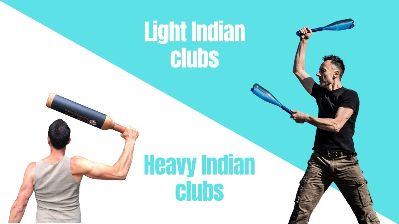 Heart shaped swings with light and heavy Indian clubs - YouTube