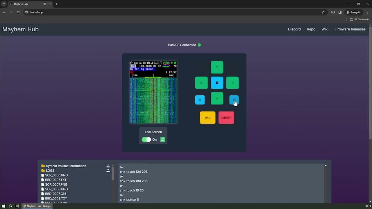 Mayhem Hub & HackRF One with Portapack - first experience - YouTube