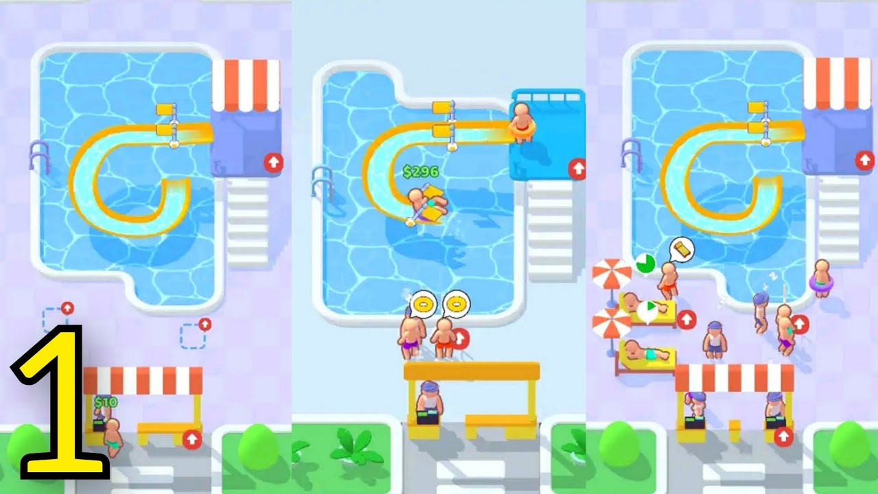 My Aquapark: Idle Water Empire Gameplay Walkthrough Level 1-2 Part 1 ...