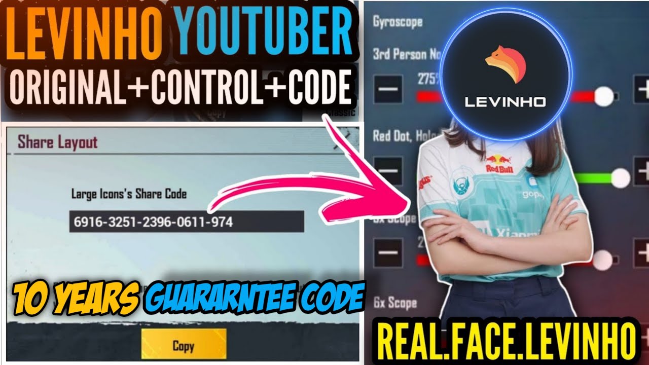 [YouTuber] Levinho Layout Code And Sensitivity Code 2021 || PUBG MOBILE ...