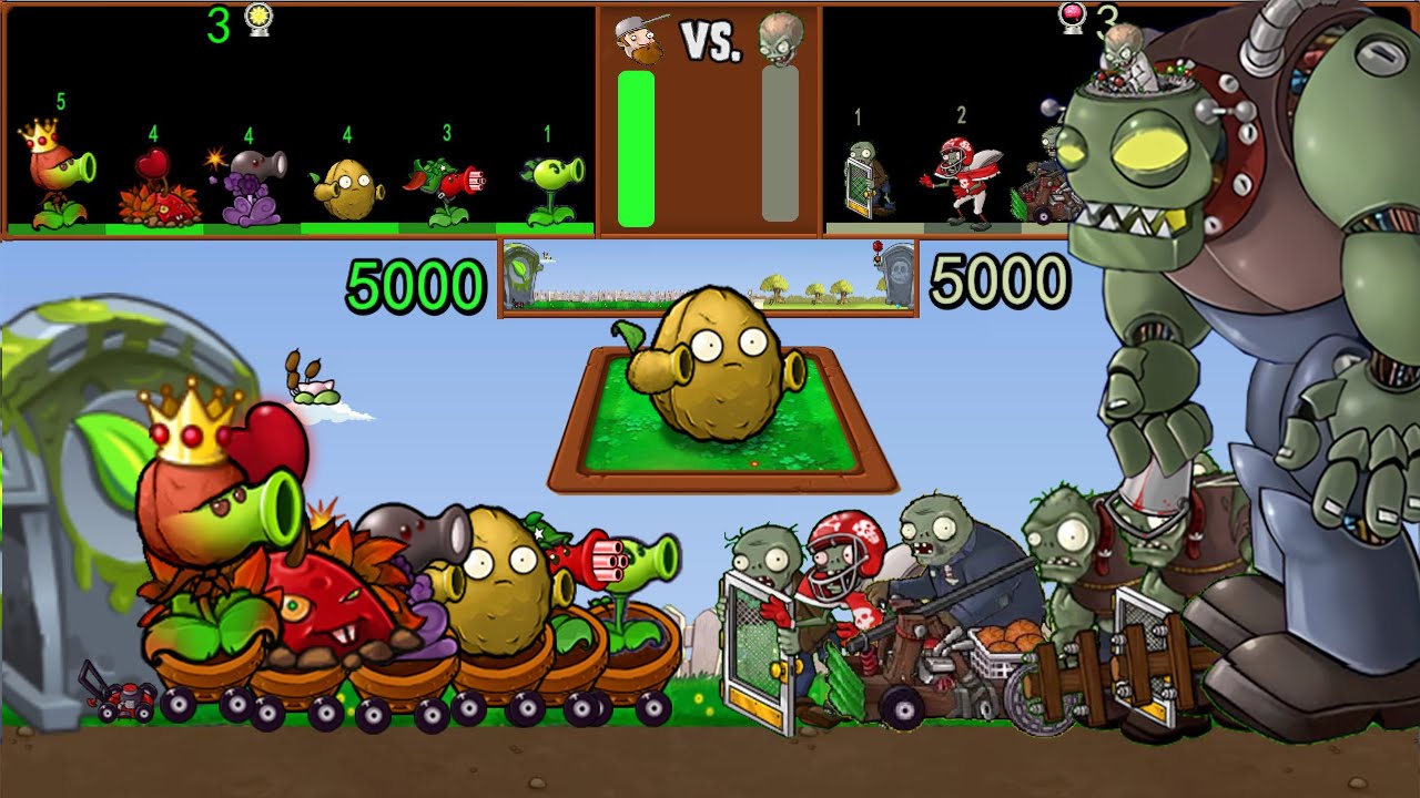 PVZ Fight 6 Plants Vs. Zombies PvZ Plus pvz funny moments - YouTube
