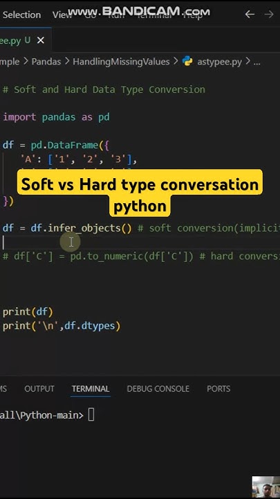 Soft vs. Hard Data Type Conversion in Pandas Python |Data Type conversion python # ...