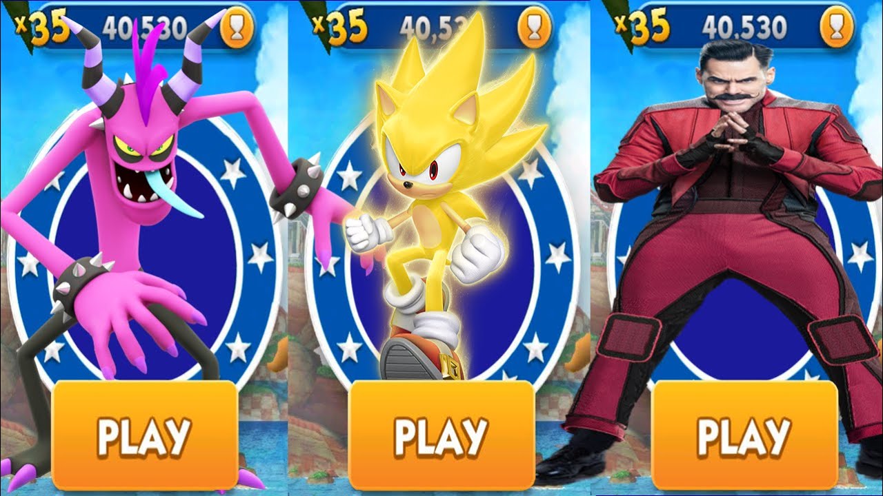 Sonic Dash - Movie Super Sonic vs Dr Robotnik vs All Bosses Mod Run ...