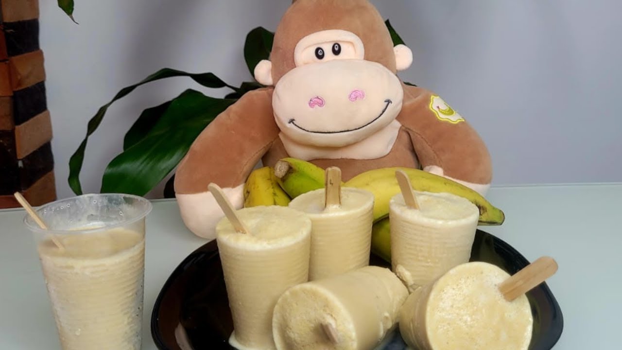 COMO HACER HELADOS DE BANANO SUPER CREMOSOS🍌Fácil y Rápido. SUPER ...