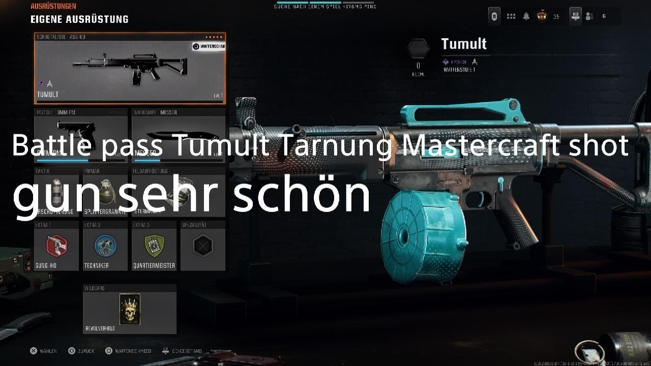 Call of Duty BO6 battle pass Tumult Tarnung Mastercraft shotgun ...