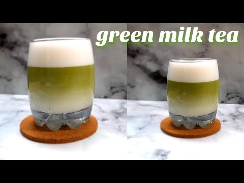 green milk tea recipe - YouTube