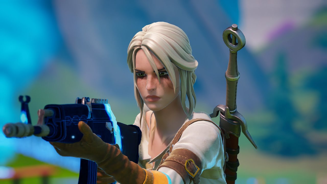 Fortnite gameplay Ciri Skin.... again - YouTube