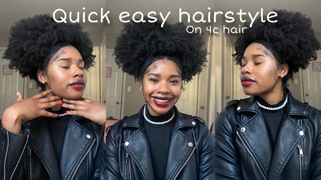 Quick easy natural hair tutorial under 5 minutes for when you’re on the ...
