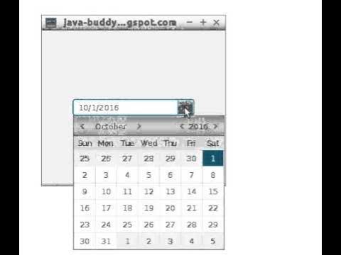 JavaFX 8 example: DatePicker - YouTube