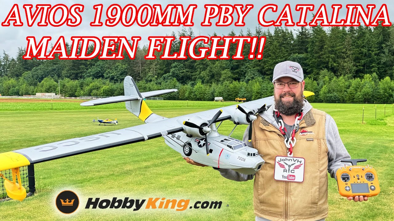 MAIDEN FLIGHT! HobbyKING Avios 1900MM PBY Catalina Rc Floatplane ...
