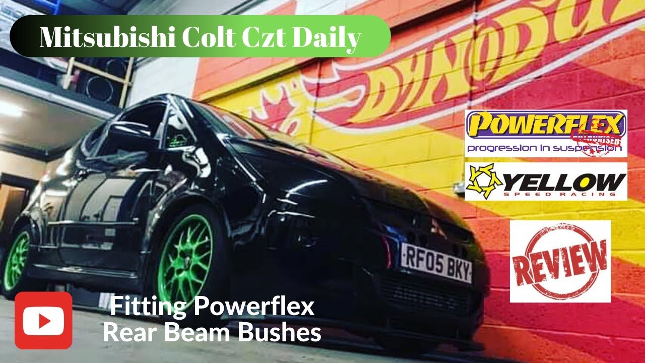Fitting Powerflex Rear Beam Bushes Mitsubishi Colt CZT & Ralliart - YouTube